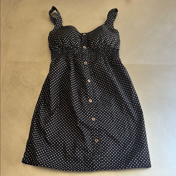 Rhapsody | Dresses | Rhapsody Black And White Polka Dot Mini Dress ...